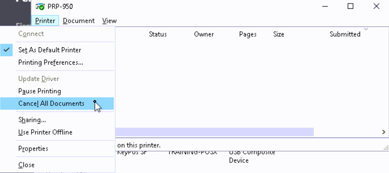 POSX Printer Doesn't Print Receipts