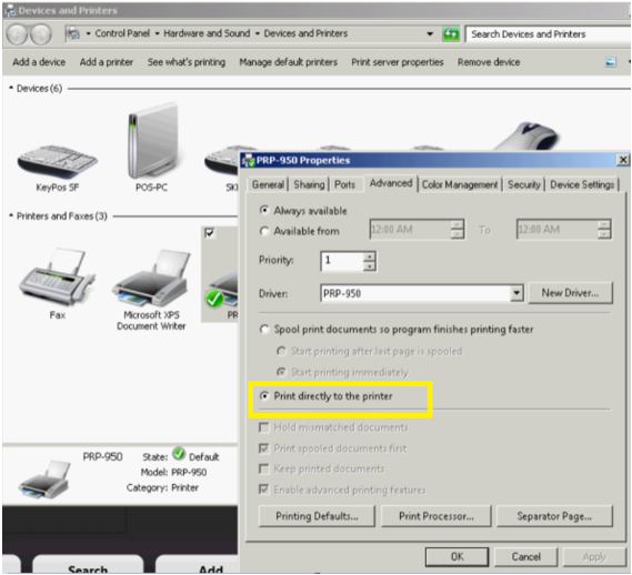 POSX Printer Doesn't Print Receipts