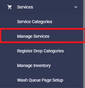 Changing the Sort Order of Services on the POS