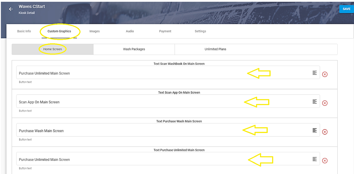 How to Change Kiosk Main Screen Options