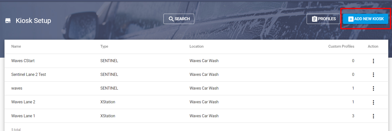 Adding and Editing a New Kiosk