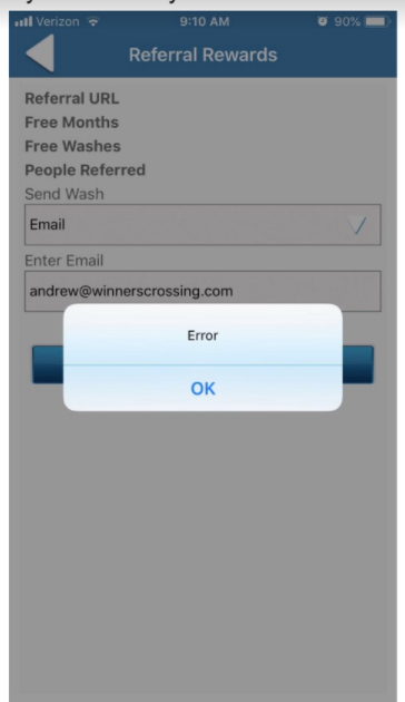 Troubleshooting Errors with the Referral Program