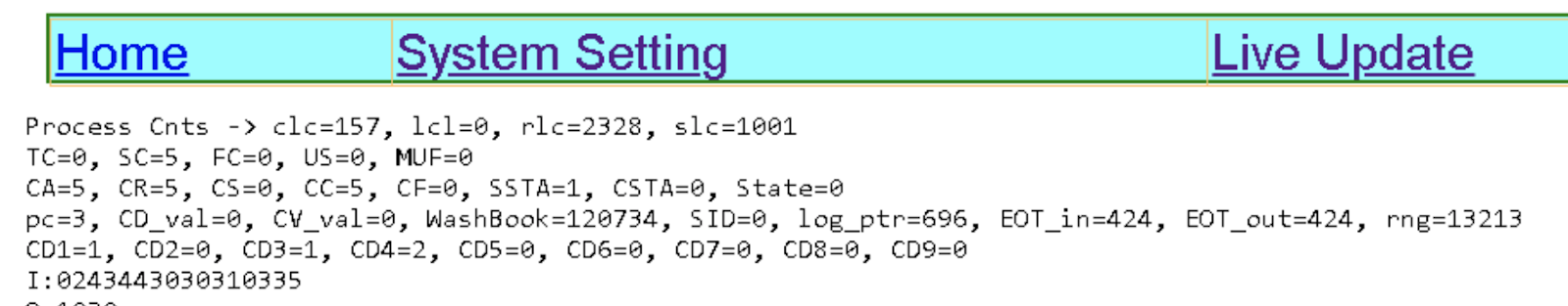 GPIC- Troubleshoot Live View / Backup / Test Page