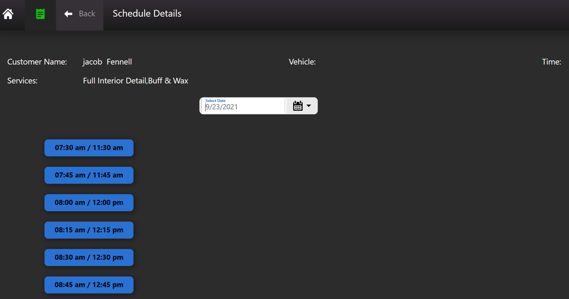 Detail Management: Set Up Detail Services and Schedule from POS, App ...
