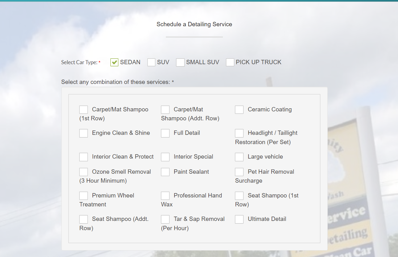 Detail Management: Set Up Detail Services and Schedule from POS, App ...