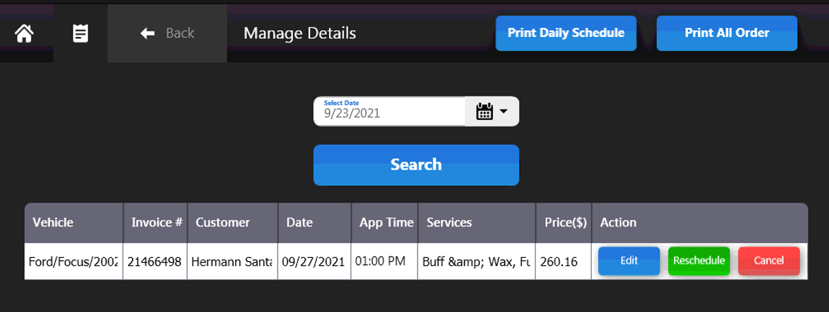 Detail Management: Set Up Detail Services and Schedule from POS, App ...