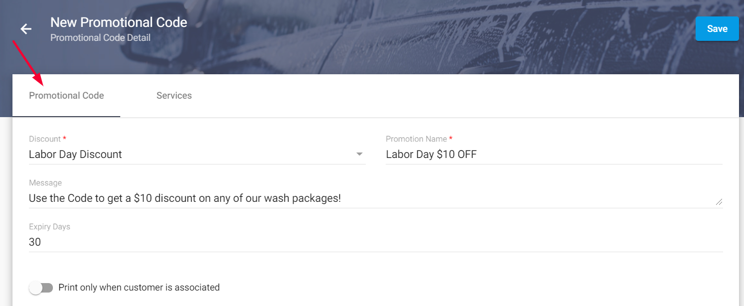 Manage Promotional Codes