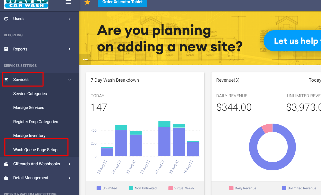 How to check what service/action is associated with the additional buttons on the loader.