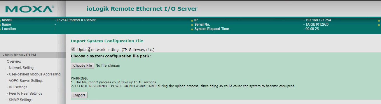 MOXA Board Configuration